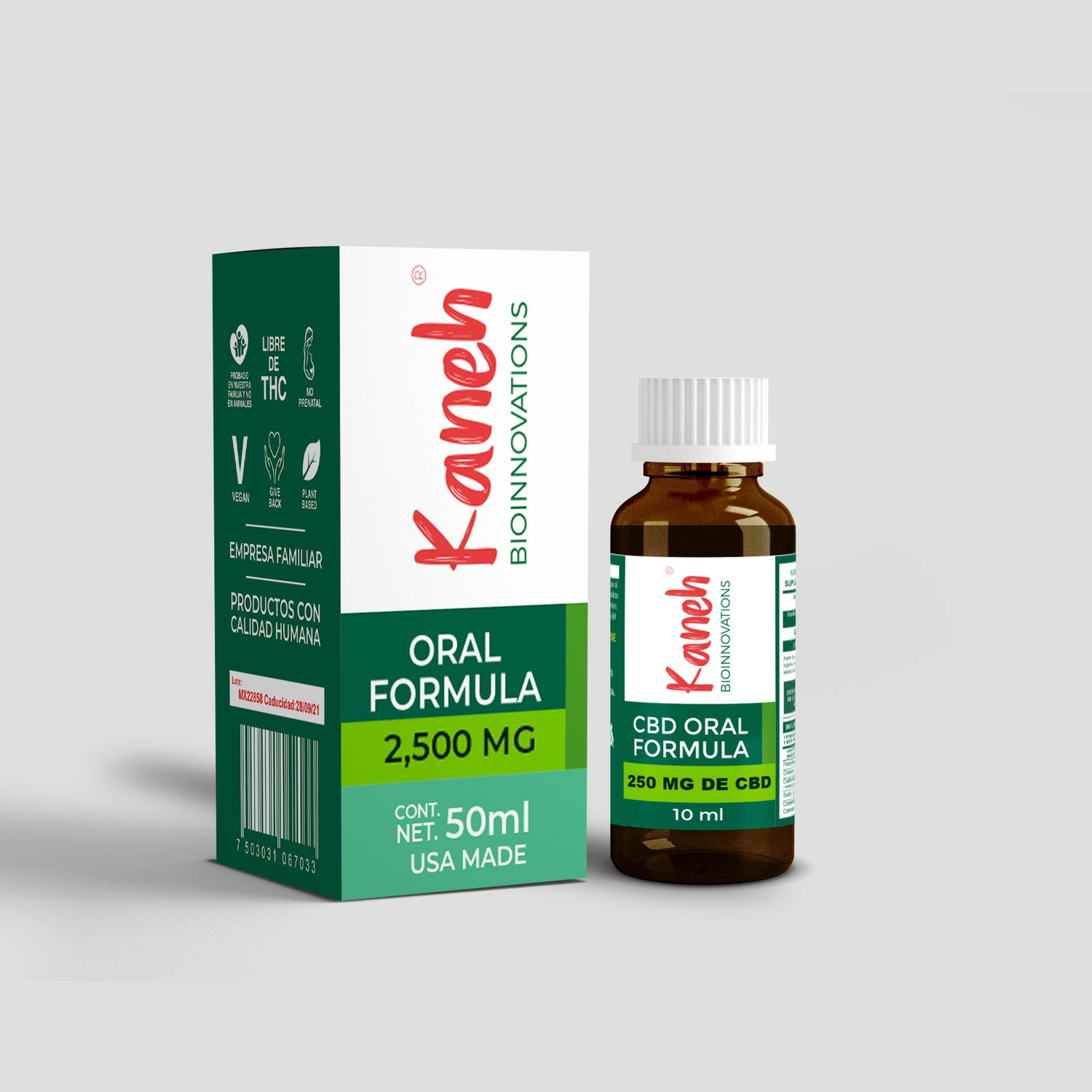 Tintura de Aislado de 2,500 mg CBD 50 ml — Kaneh Bioinnovations